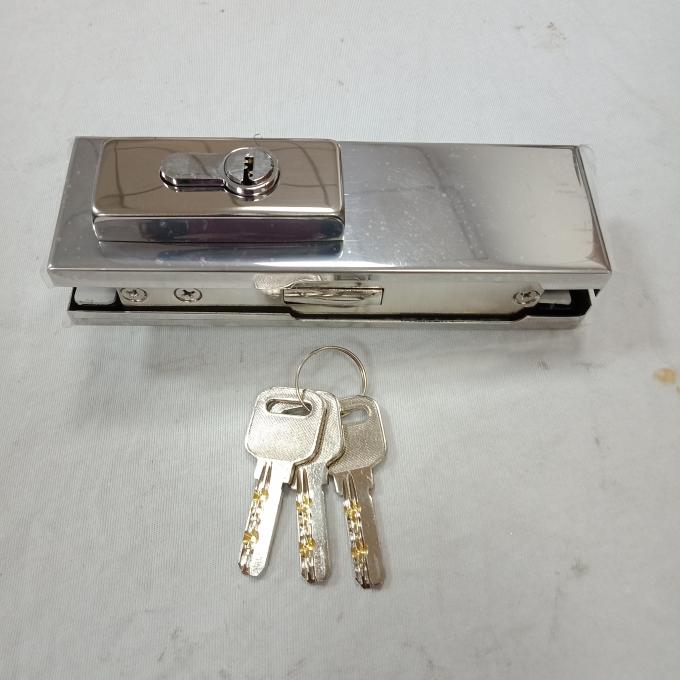 0.8mm Thickness Bottom Door Lock Clamp , Glass Door Bottom Patch Lock ...